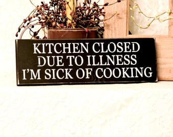 Kitchen closed sign | Etsy