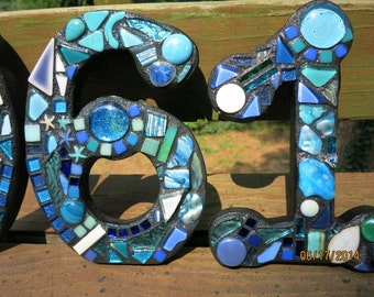 Mosaic house numbers | Etsy