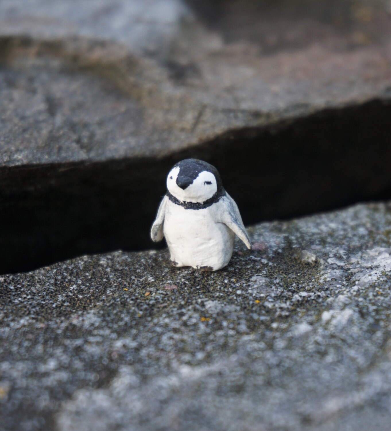 micro penguin miniature penguin figurine clay penguin