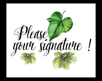 Leaf your signature | Etsy