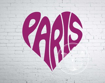 Paris word art | Etsy