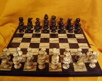 Stone chess set | Etsy
