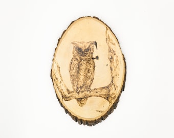 Owl wood burning | Etsy