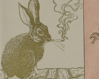 Smoking rabbit | Etsy