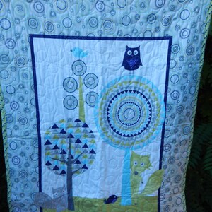 Fox baby quilt | Etsy