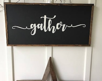 Gather sign | Etsy