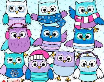 School Owls Clip Art Digital Element for Scrapbooking Card