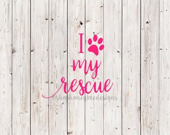 Peace Love Rescue circular Vinyl Sticker Car Decal rescue