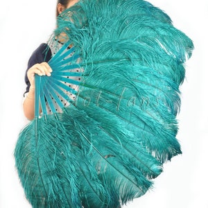 Ostrich feather fan | Etsy