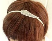 Items similar to Steampunk Angel Wing Headband- Metal Headband ...