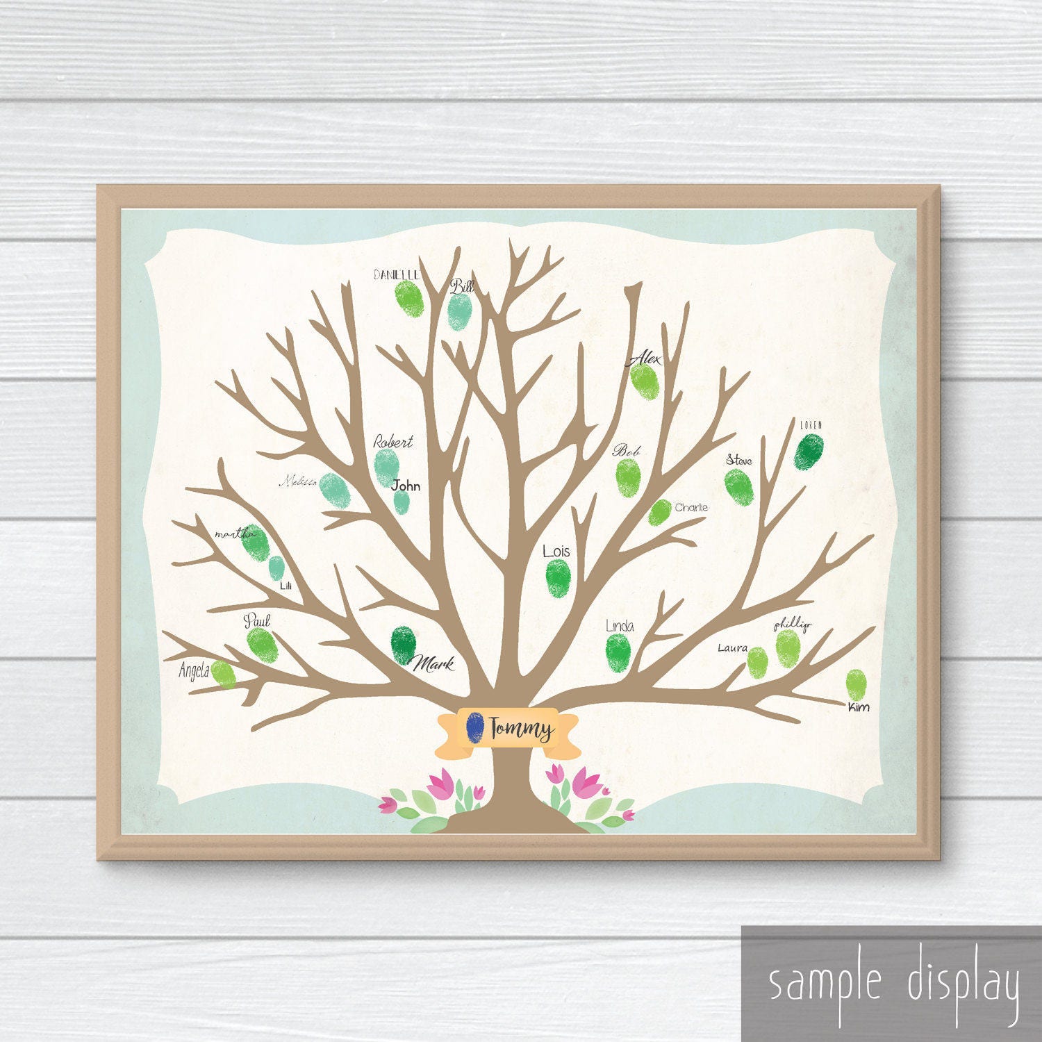 Fingerprint Family Tree Printable Instant Download Family