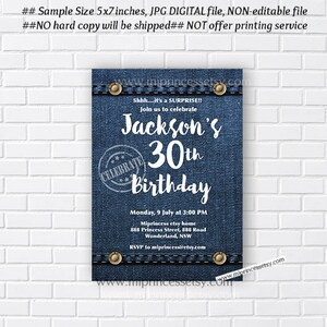 Denim invitations | Etsy