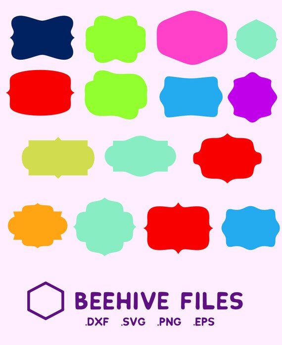 Shapes and frames in Svg svg dxf png eps format