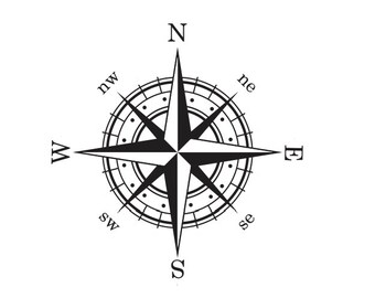 Compass rose svg | Etsy