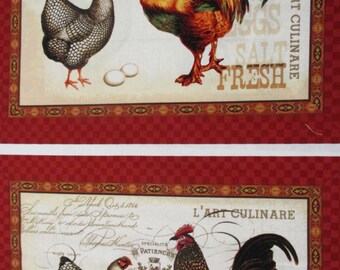 Rooster fabric | Etsy