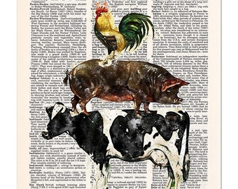 Stacked farm animals | Etsy