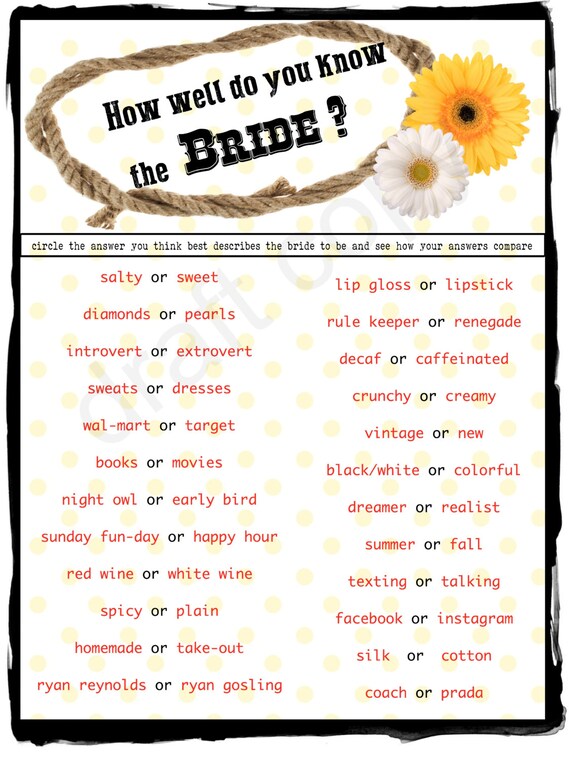 Items Similar To Wedding Shower Game Bachelorette Party Game Bridal items-similar-to-wedding-shower-game-bachelorette-party-game-bridal