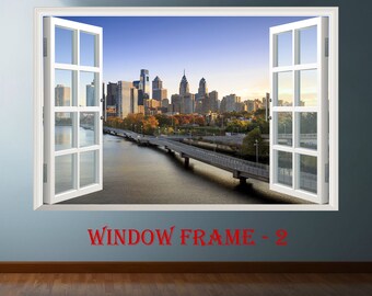 Cityscape wall decal | Etsy