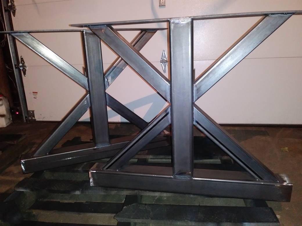 Metal Table Legs,Trestle Style Metal Legs,Industrial Table Legs,Very ...