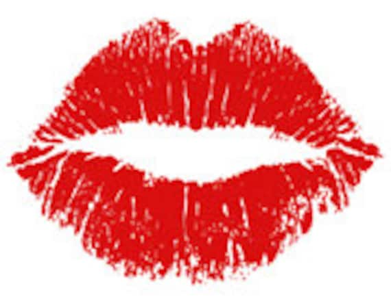 Femme chaude rouge lèvres gros bisou humide bouche Smooch