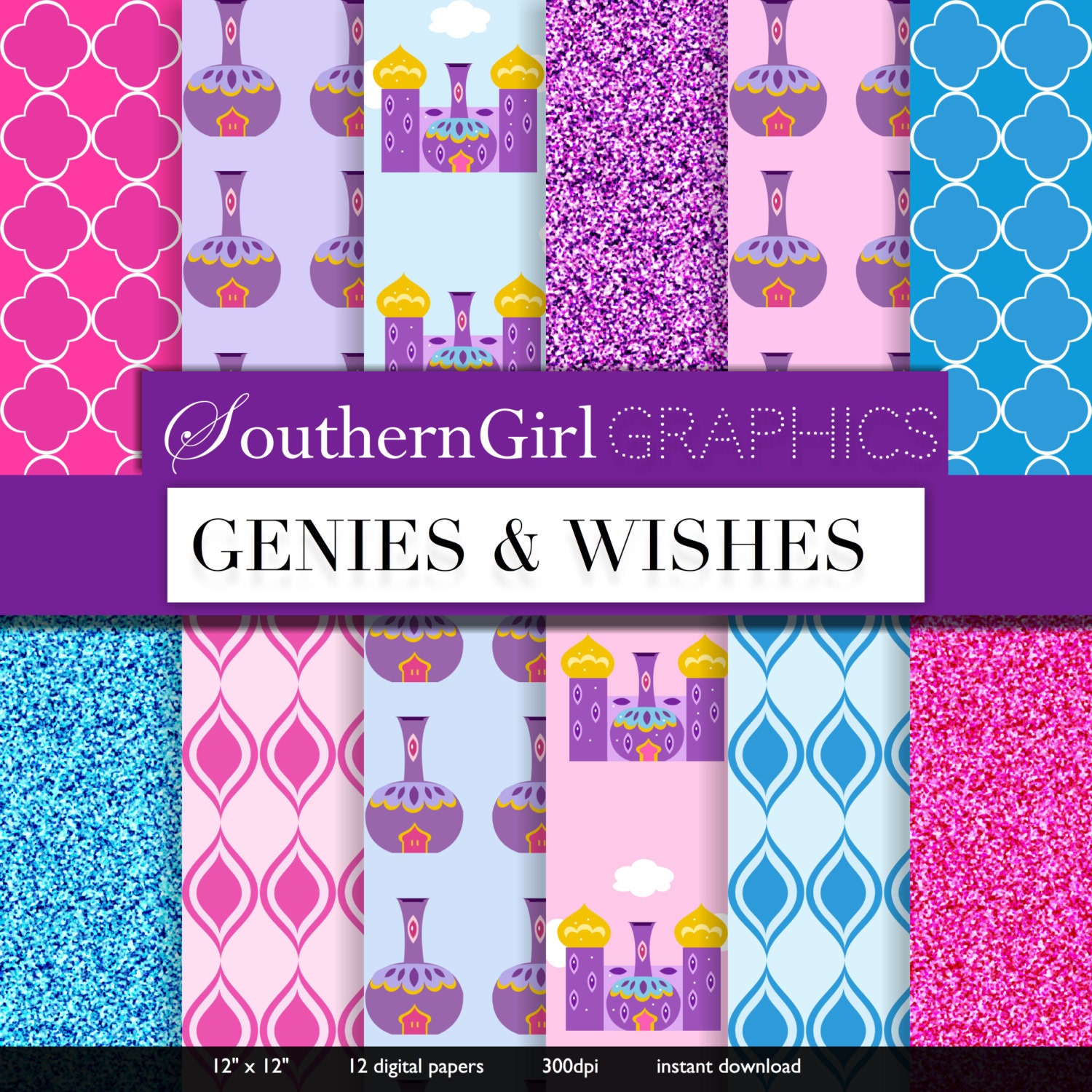 Genie digital paper: GENIES AND WISHES with