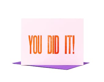You did it | Etsy