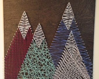 Mountain string art | Etsy