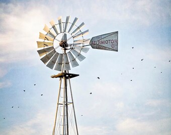 Blue windmill | Etsy