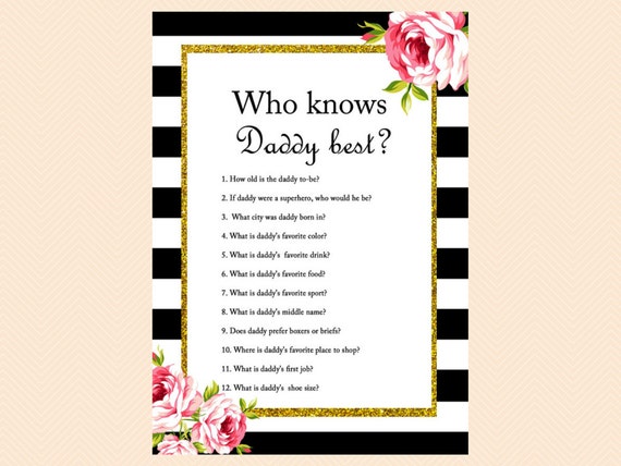 Who knows daddy best How well do you know dad Gold Glitter