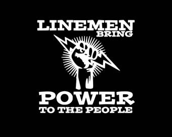 Lineman Electrician Linemen Power Pole Worker Car Truck Window