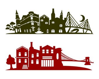 Charleston skyline | Etsy