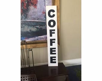 Vertical coffee sign | Etsy
