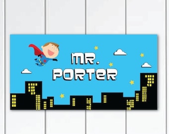 Superhero door sign | Etsy