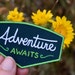 Adventure Awaits Patch Iron on Explorer Embroidered Badge