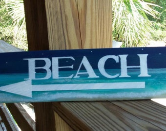 Beach arrow sign | Etsy