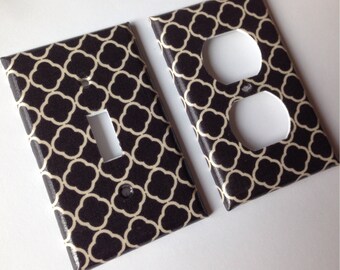 Arrow Decor Single Light Switch Cover / Gray Arrow Decor