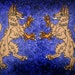 FELT Rampant Enfield Fox Heraldic Heraldry Iron on or Sew On
