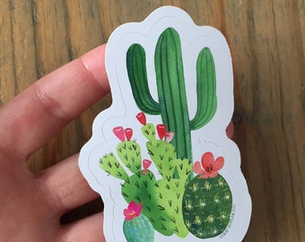 Cactus stickers | Etsy