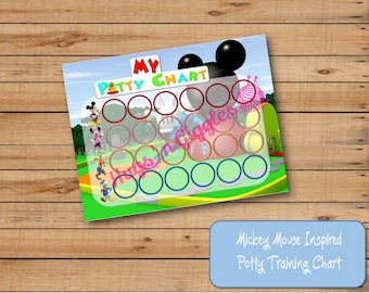 Mickey potty chart | Etsy