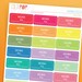 Work Stickers Shift Work Stickers Work Planner Stickers