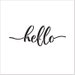 Hello Hand-Written Script Word Stencil Select Size by