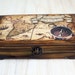 Wooden box Cash box Rustic Old map Treasure map Compass Wind
