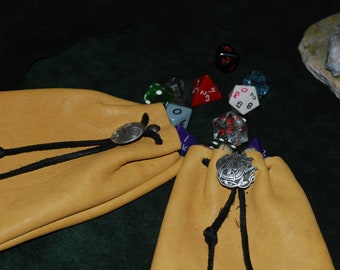 Leather dice bag | Etsy