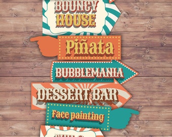 Carnival arrow signs | Etsy