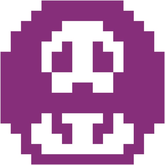 Super Mario Bros Poison Mushroom 8 Bit Decal Sticker Car Truck