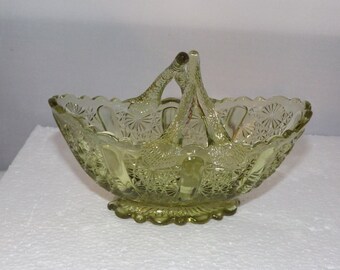 Fenton glass basket | Etsy