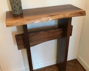Walnut entry table | Etsy