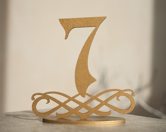 Wood table number | Etsy