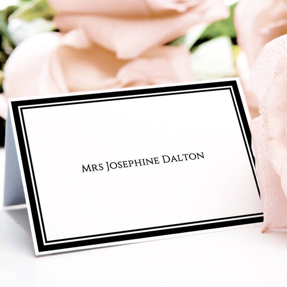 Table Place Cards with Border Printable Border Name Cards