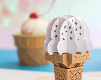 Ice cream card | Etsy